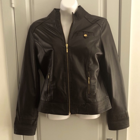 Arden B | Jackets & Coats | Arden B Dark Brown Leather Jacket Large ...